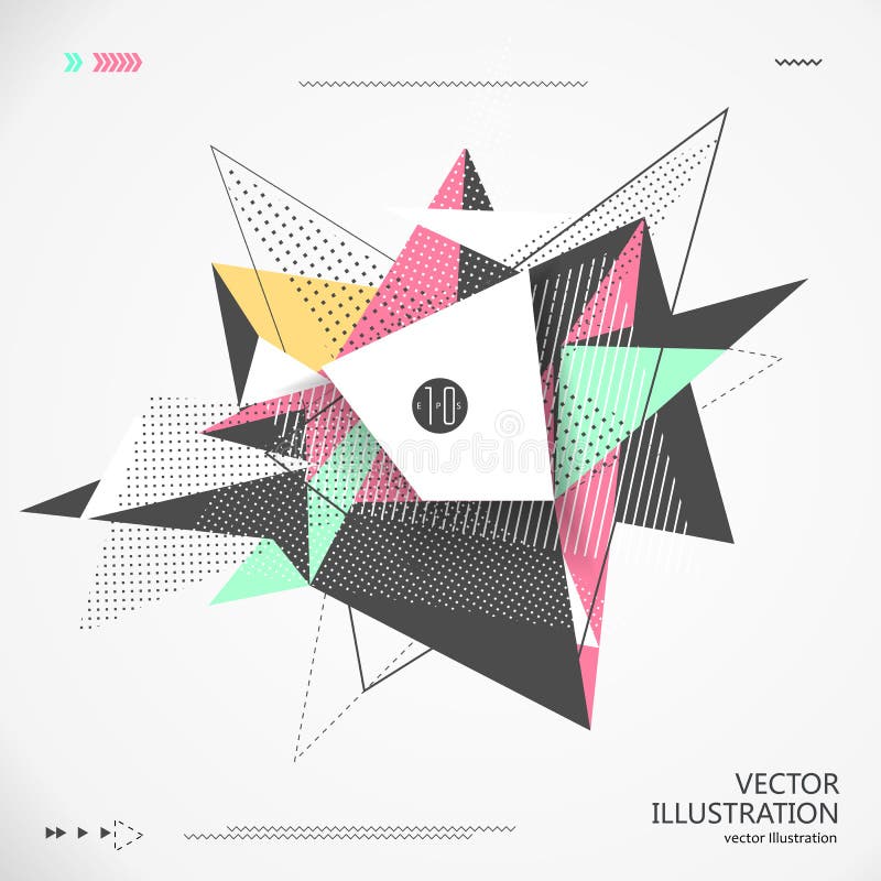 Abstract Graphic Design Consisting of Geometric Figures. Stock Vector ...