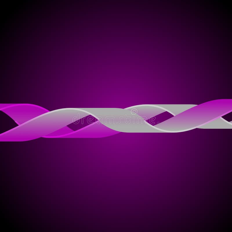 Abstract Graphic Design with Dna Shaped Waves and Dark Purple ...