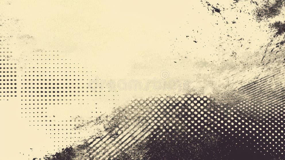 Abstract Graphic Design Featuring Textured Patterns and Dots in a Muted ...