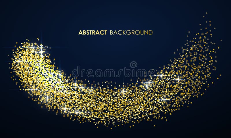 Abstract Graphic Design of Golden Particles Composition Stock Vector ...