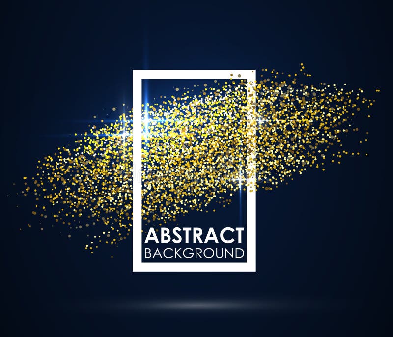 Abstract Graphic Design of Golden Particles Composition Stock Vector ...