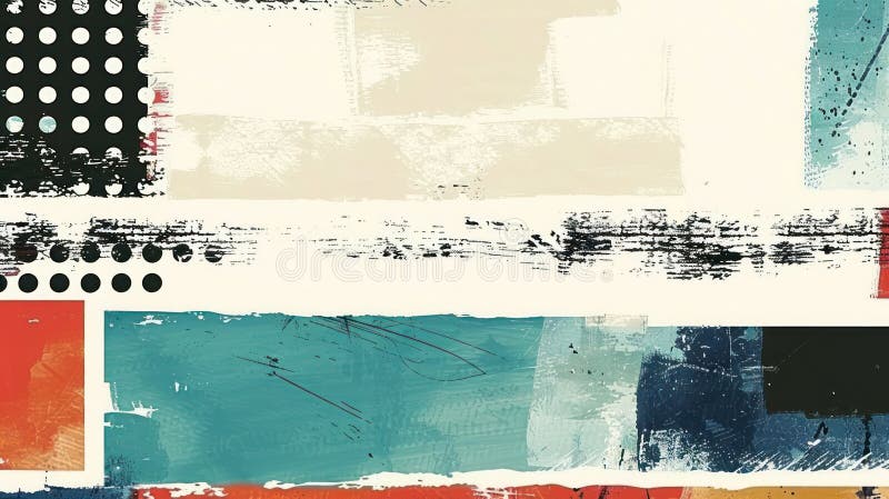 Abstract Graphic Design with Layered Textures and Colors Stock ...