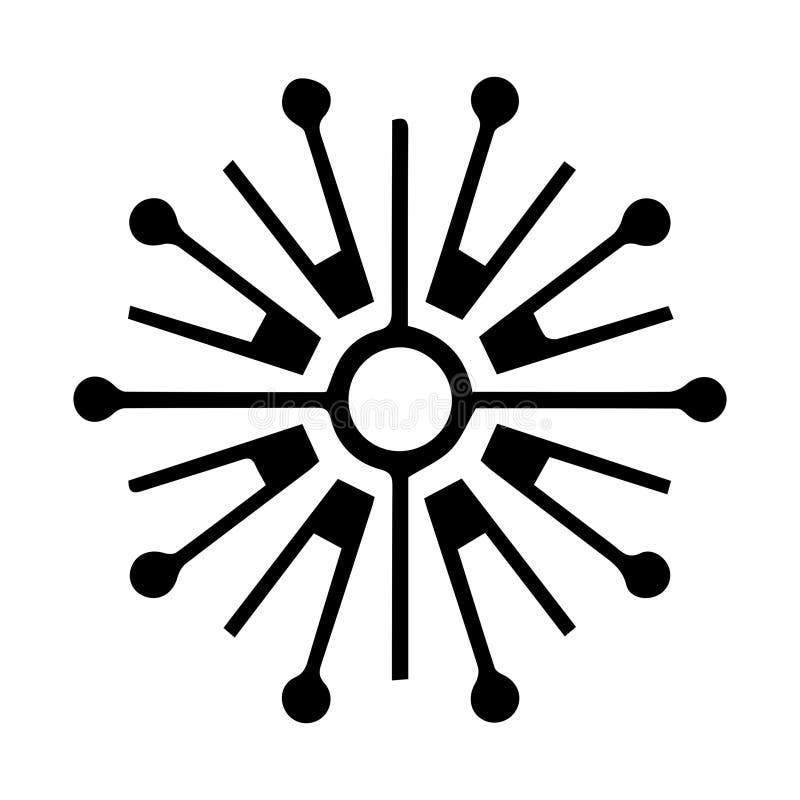 Abstract Graphic Design of a Radiating Network. Stock Illustration ...