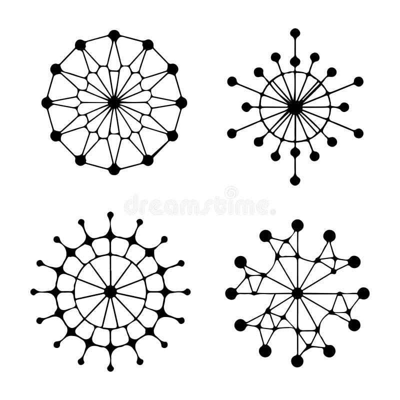 Abstract Graphic Design of a Radiating Network. Stock Illustration ...