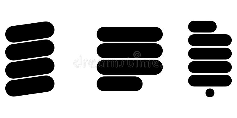 Abstract Graphic Design of Stacked, Elongated Shapes Stock Illustration ...