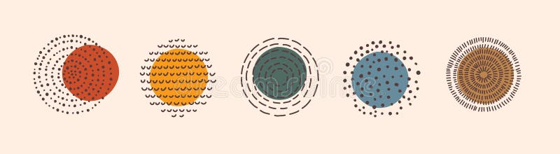 Abstract Graphic Elements in Minimal Trendy Style. Hand Drawn Doodle ...