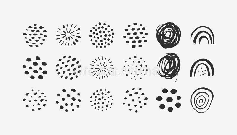 Abstract Graphic Elements in Minimal Trendy Style. Vector Set of Hand ...
