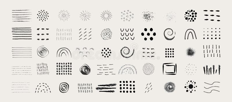 Abstract Graphic Elements in Minimal Trendy Style Stock Vector ...