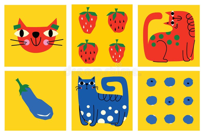 Abstract Graphic Elements Set in Minimal Trendy Style. Hand Drawn ...