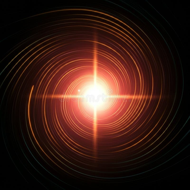 AI-Generated Image: Golden Spiral with Central Light Source Stock ...