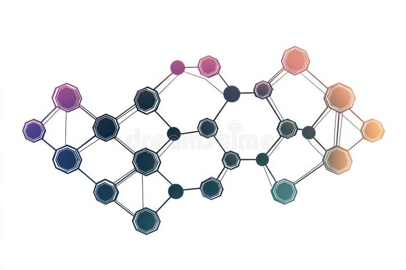 Abstract Graphic of Interconnected Hexagonal Networks Stock ...