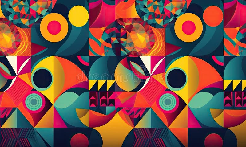 Abstract Graphic Patterns Bring Pop of Color To Fashion Creating Using ...
