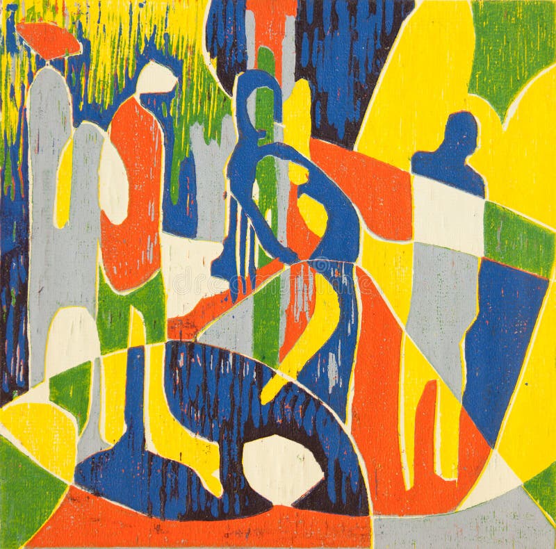 Abstract Graphic Printing Art Stock Illustration - Illustration of ...