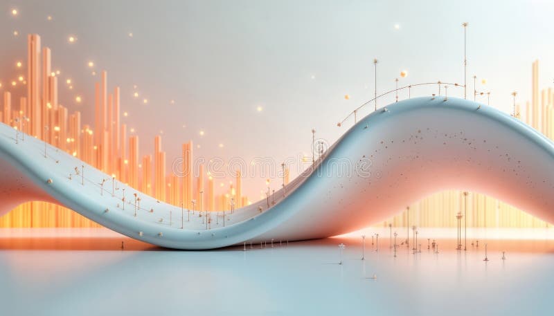 Abstract Graphic Representation of IQ Score Distribution. Smooth Curve ...