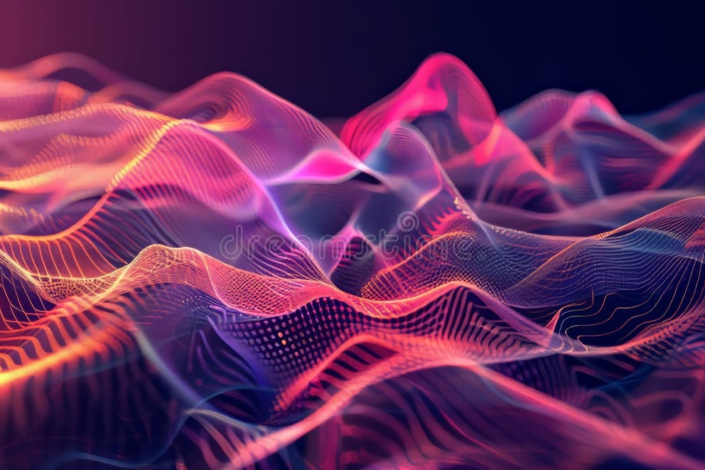 Abstract Graphic Representation of Sound Waves in a Captivating Visual ...