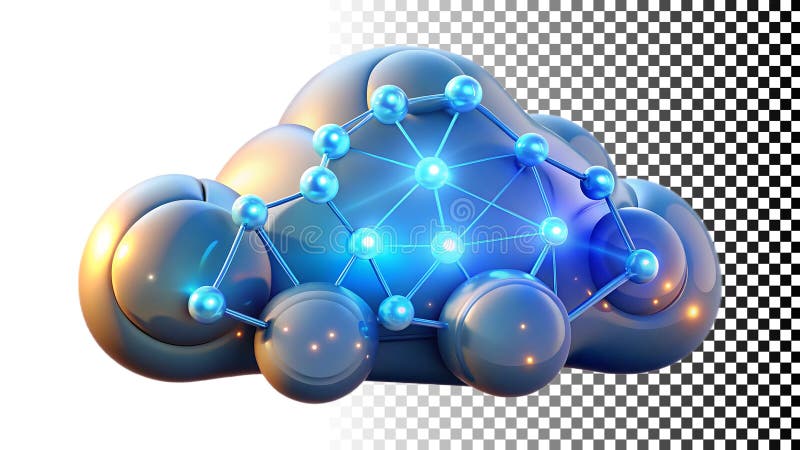 Abstract Glowing Brain Network Graphic, Technology Connectivity Concept ...