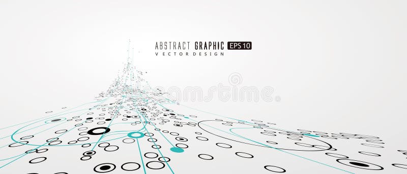 Abstract Graphic with Strong Sense of Perspective, Vector Illustration ...