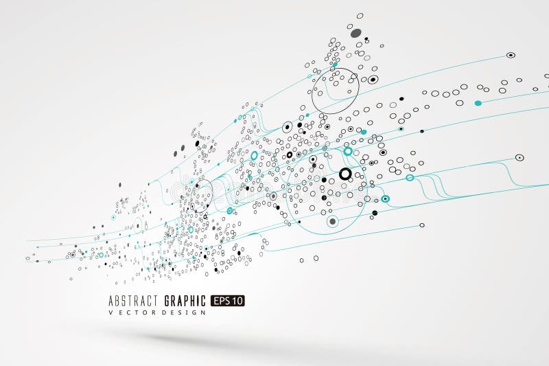 Abstract Graphic with Strong Sense of Perspective, Vector Illustration ...