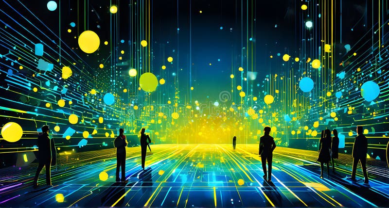 Abstract Graphical Wallpaper Illustration, Symbolic for Artificial ...