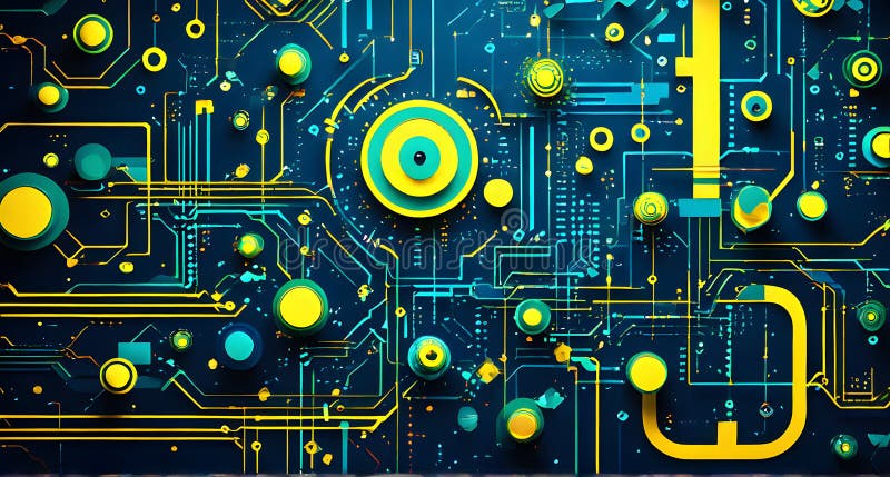 Abstract Graphical Wallpaper Illustration, Symbolic for Artificial ...