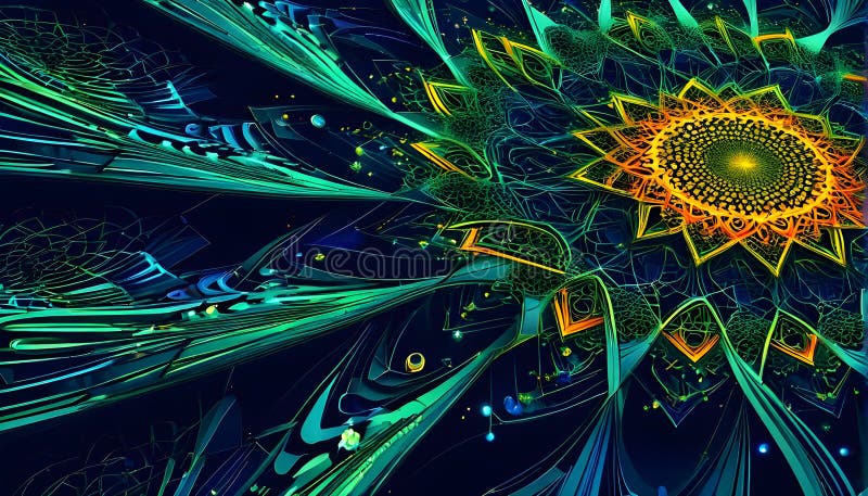 Abstract Graphical Wallpaper Illustration, Symbolic for Artificial ...