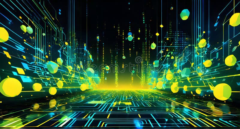 Abstract Graphical Wallpaper Illustration, Symbolic for Artificial ...