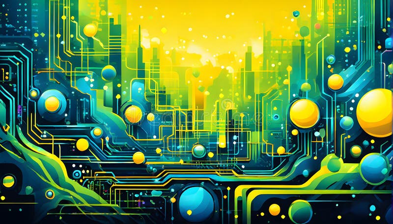 Abstract Graphical Wallpaper Illustration, Symbolic for Artificial ...