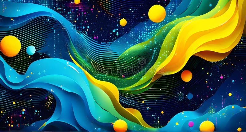 Abstract Graphical Wallpaper Illustration, Symbolic for Artificial ...