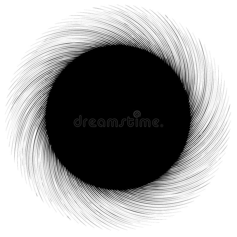Abstract Graphics with Circular Spiral Distortion. Pattern of Rotating ...