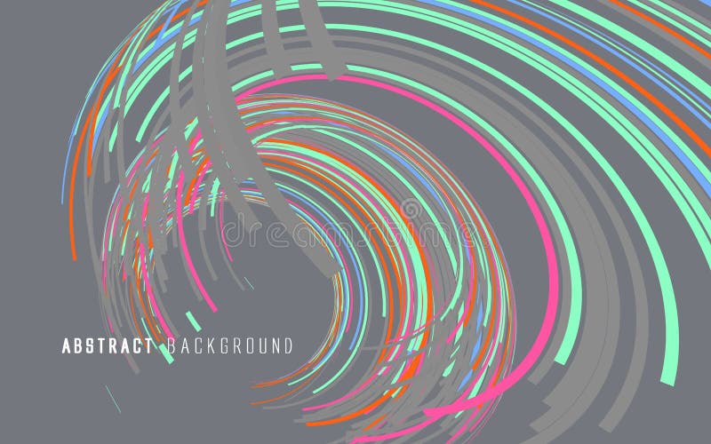 Abstract Graphics Composed of Colored Lines Stock Vector - Illustration ...