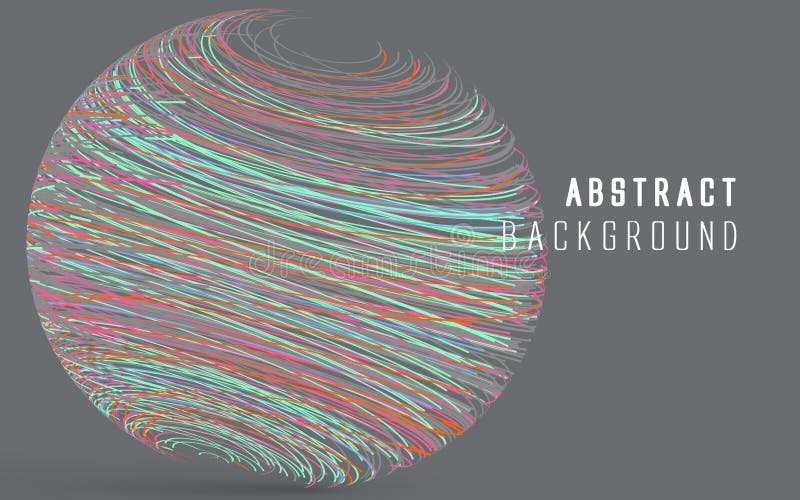 Abstract Graphics Composed of Colored Lines Stock Vector - Illustration ...