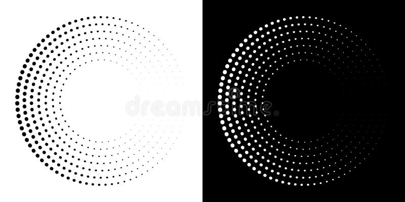 Abstract Graphics Featuring Concentric Circles of Varying Dot Density, Creating a Halftone ...