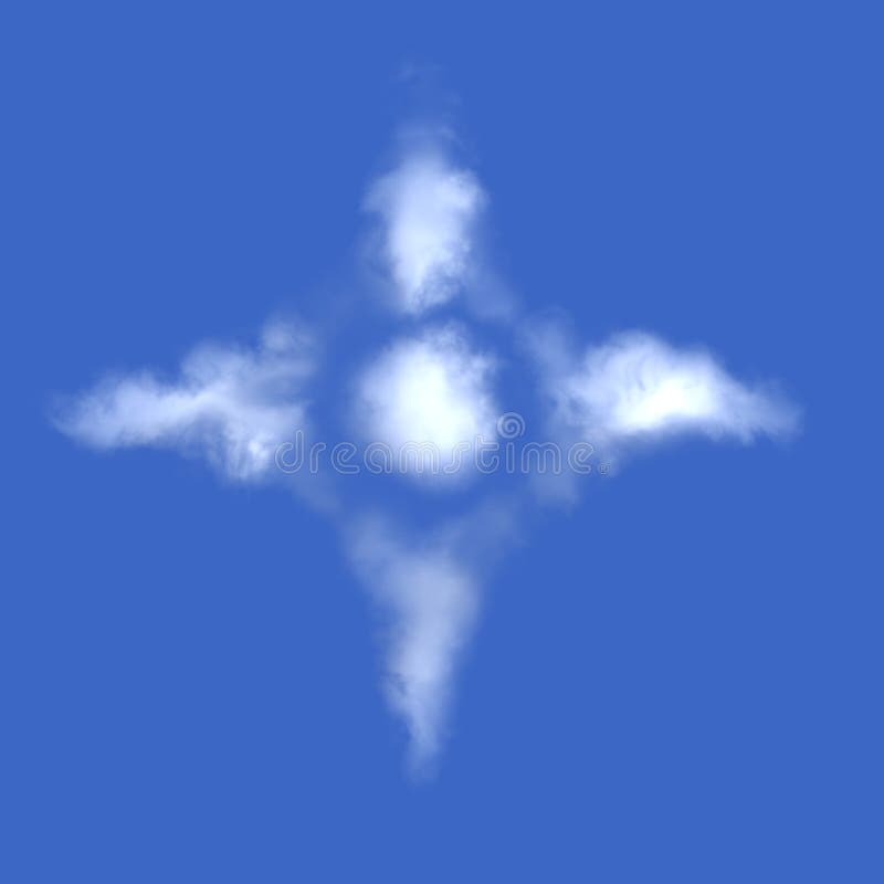 Abstract Graphics Symbol Created from Realistic Clouds Stock ...