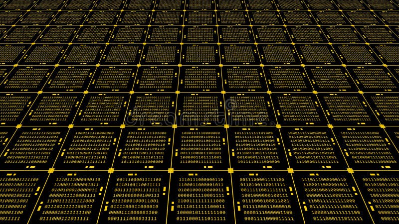 Orange Binary Code Background. Seamless Pattern. Stock Vector ...