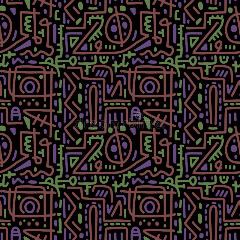 Abstract Graphics of Versatile Seamless Patterns Stock Illustration ...