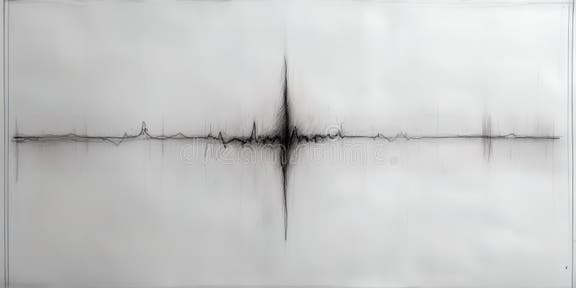 Abstract Graphite Drawing Minimalist Line Art Waveform Sound ...