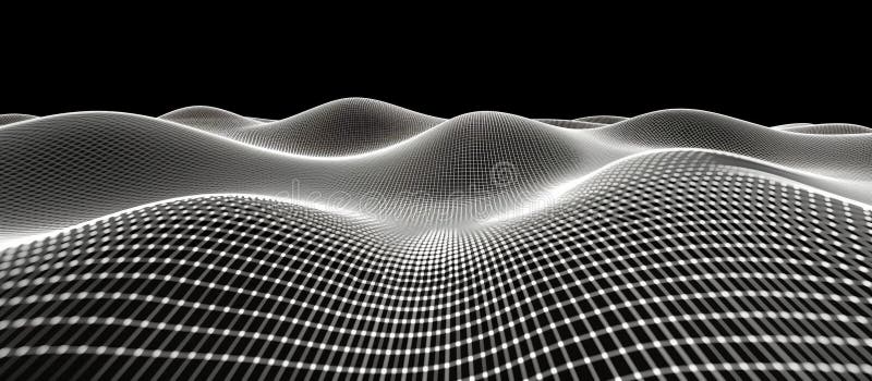Abstract Gravity Space Unlimited Galaxy Waves Digital Grid Pattern ...