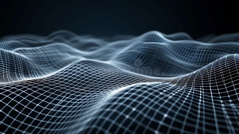Abstract Gravity Space Unlimited Galaxy Waves Digital Grid Pattern ...