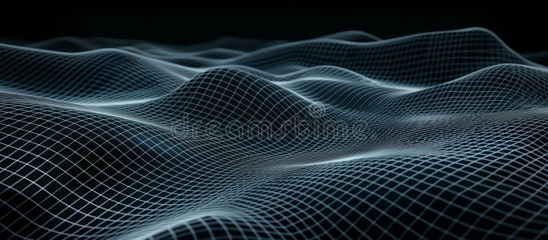 Abstract Gravity Waves Digital Grid Pattern Background Stock Photo ...