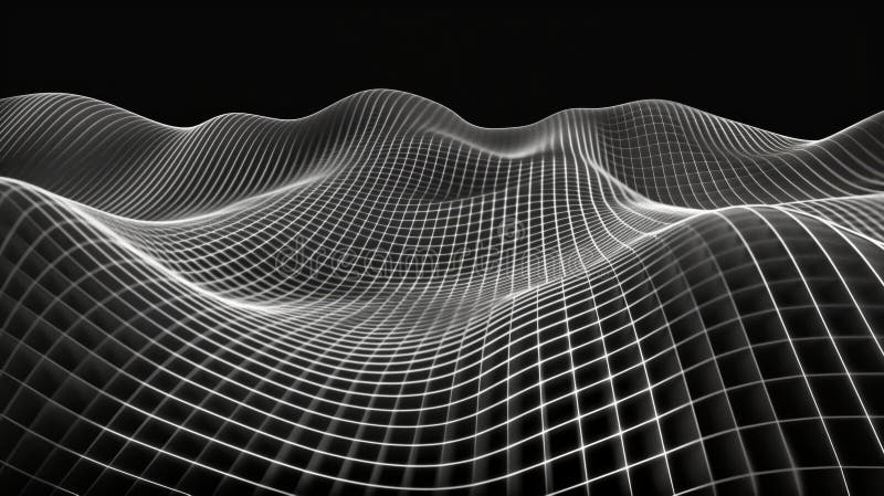 Abstract Gravity Waves Digital Grid Pattern Background Stock Image ...
