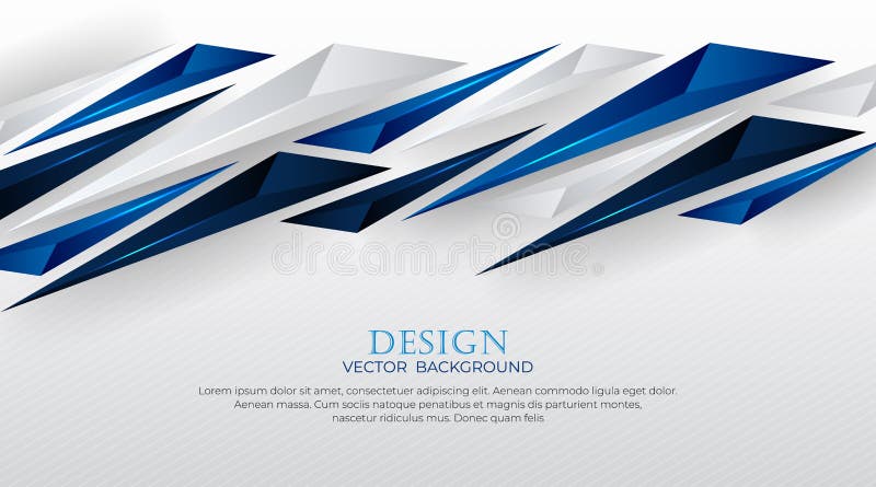 Abstract Gray Background with Blue Triangle Shapes Modern. Technology ...