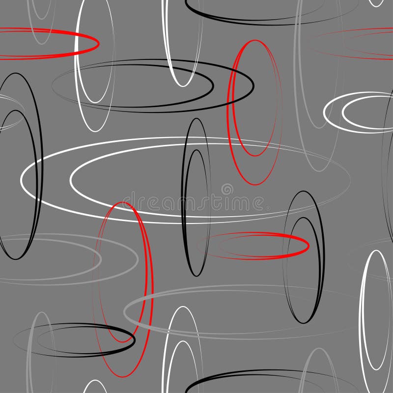 Abstract Geometric Seamless Pattern with Ellipse Stock Illustration ...