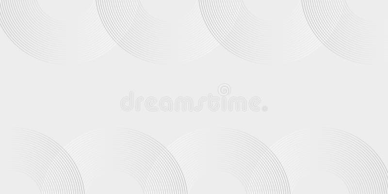 Abstract Gray Background of Lines and Circles. Geometric Line Drawing ...