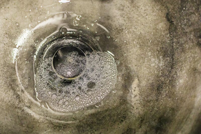 Abstract Gray Background of Liquid Pouring through a Hole. Stock Image ...