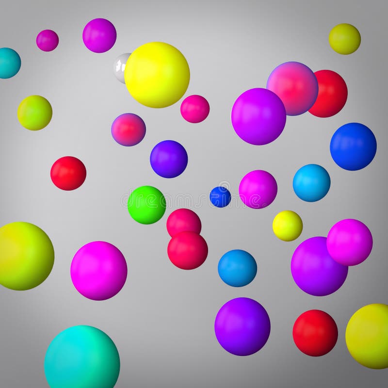 Abstract Gray Background Made of Color Spheres Stock Illustration ...