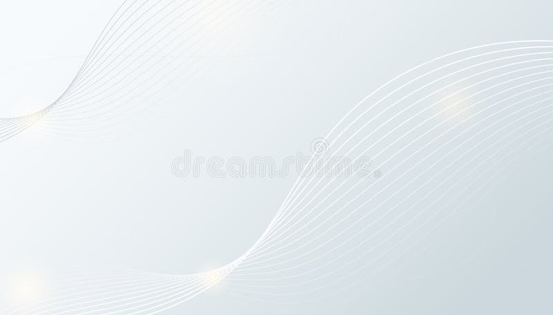 Abstract Gray Background with White Lines Curve and Soft Lights, Vector ...