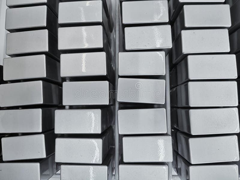 Abstract Gray Box in the Shelf Stock Image - Image of rectangular ...