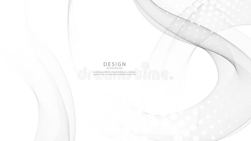 Abstract Gray Color Wave Design Banner. Grey Wave. Gray Smoke Wave ...