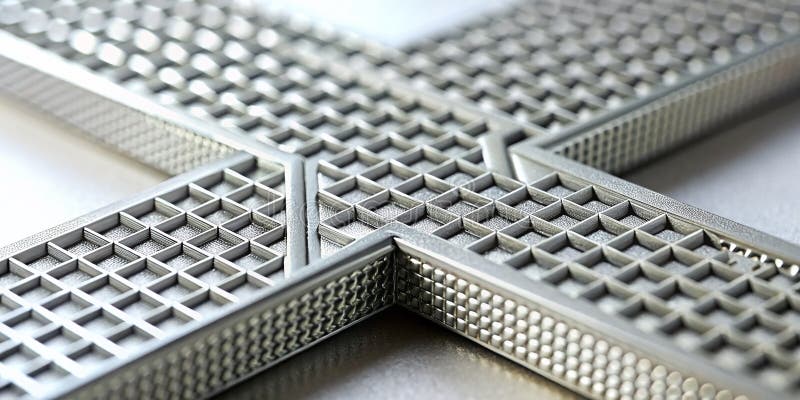 Abstract Gray Cross Pattern on White Background a Detailed Macro View ...