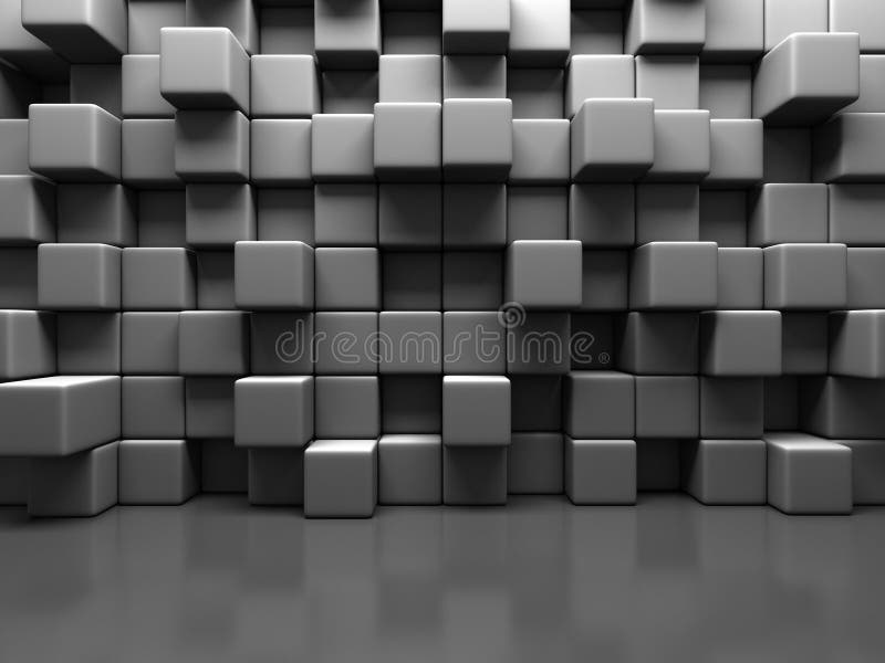 Abstract Cube Design Room Interior Architecture Background Stock ...